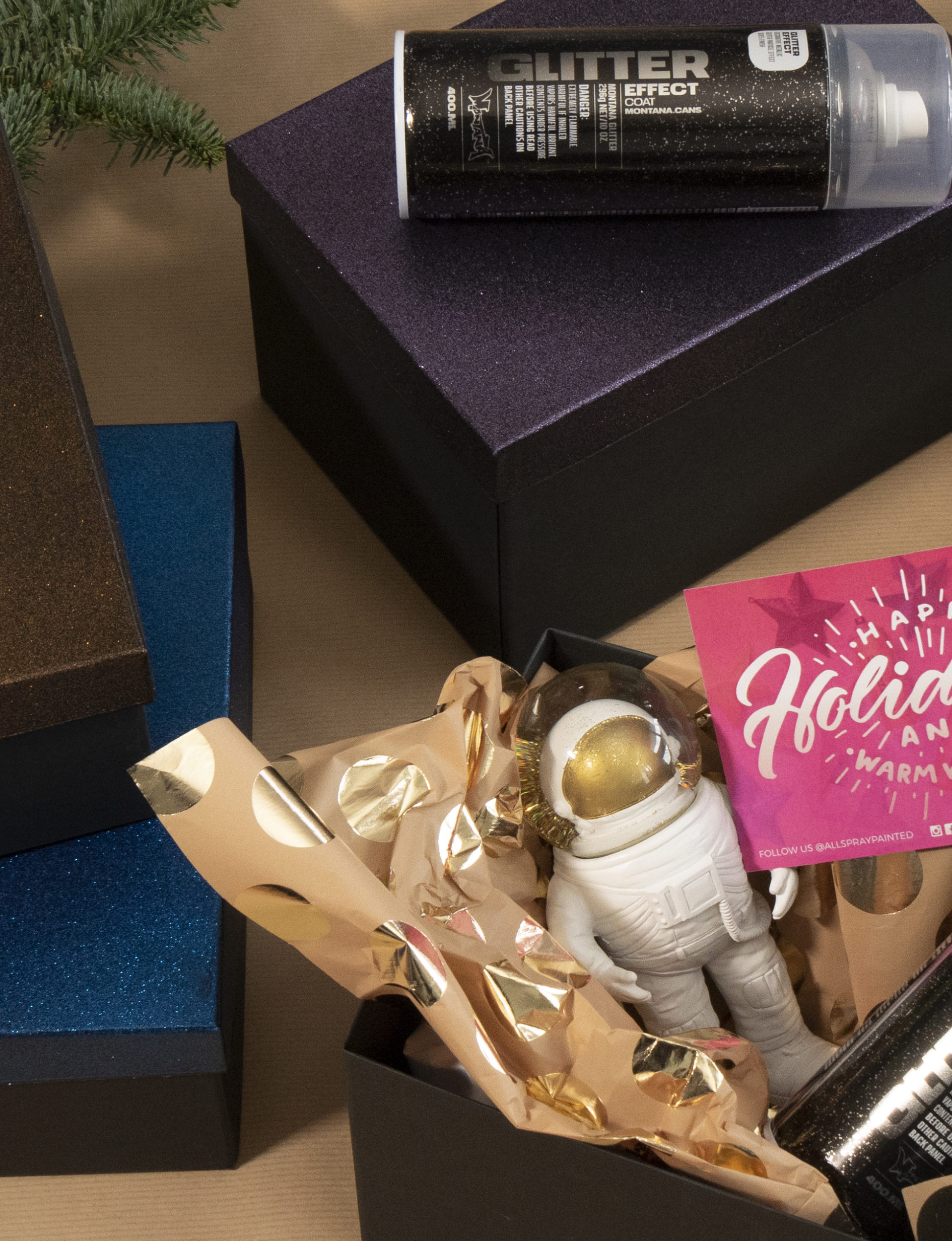 Glitter Christmas Boxes – decorating Boxes with Glittery Easy