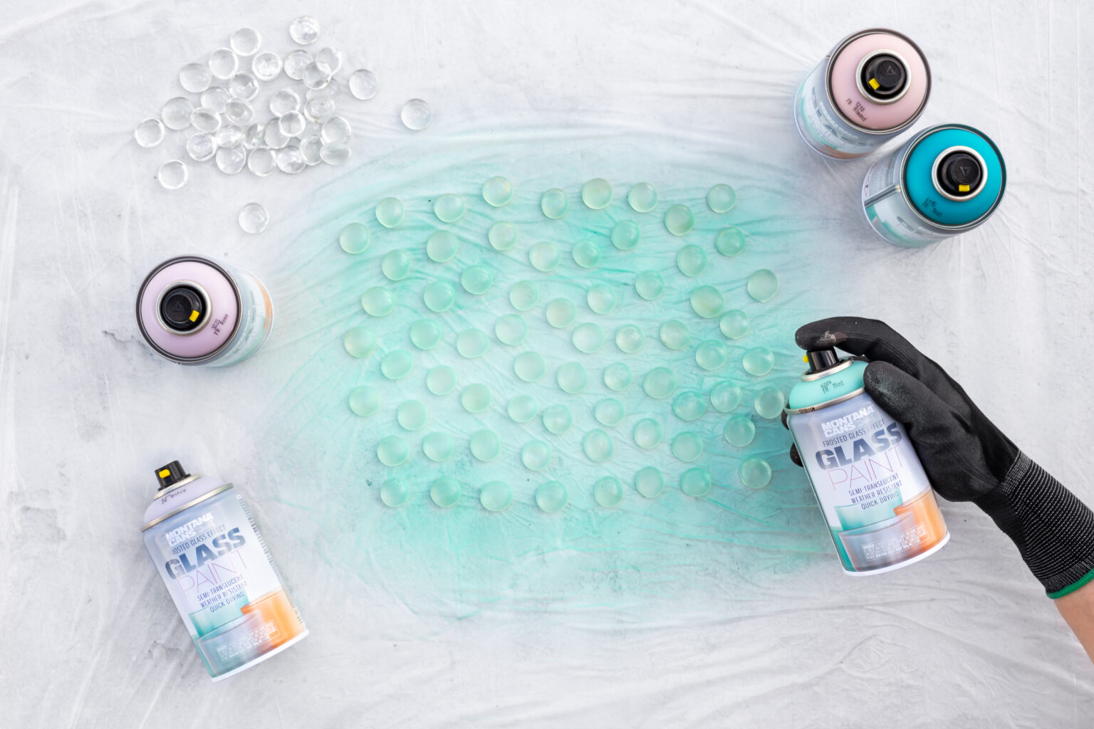 Glass Paint Jars and Napkin Rings – Table Decoration the DIY way