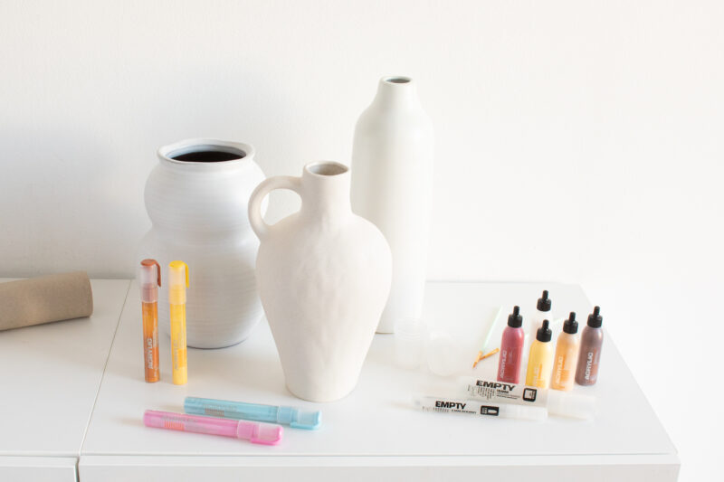 The marker and vase project – Redesigning vases with markers and color