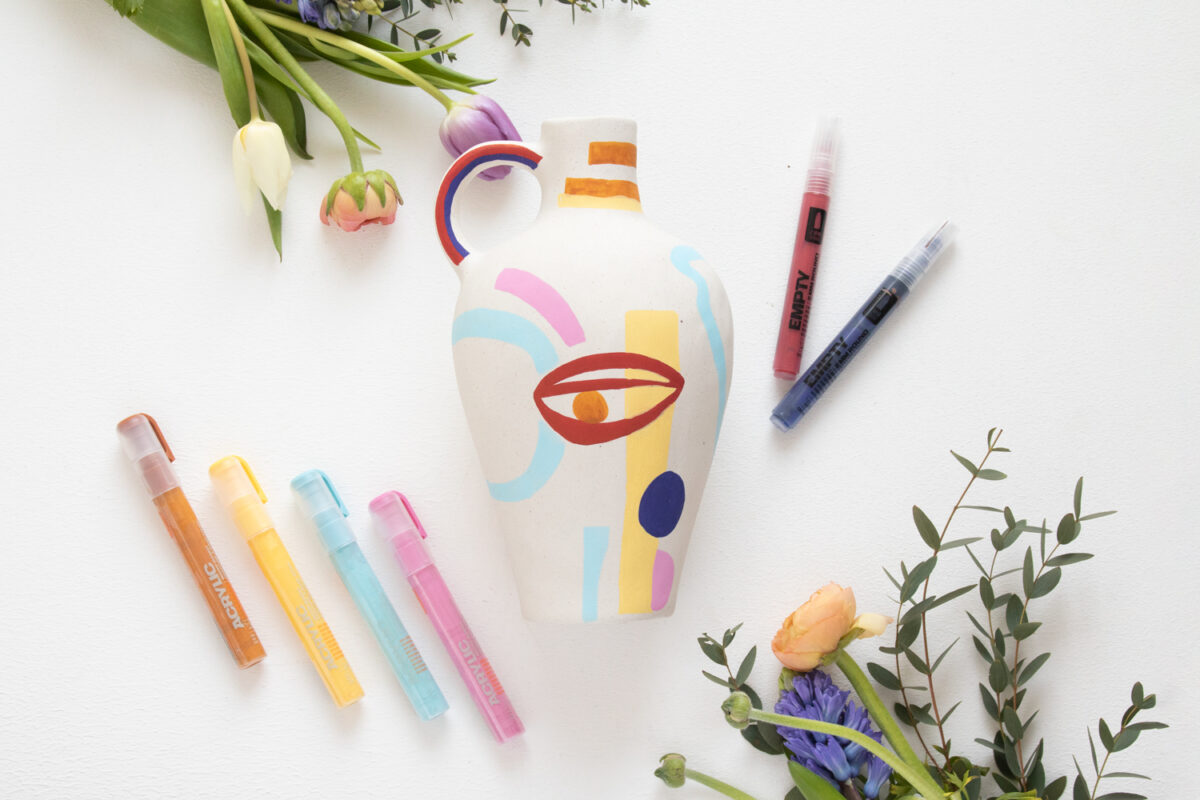 The marker and vase project – Redesigning vases with markers and color