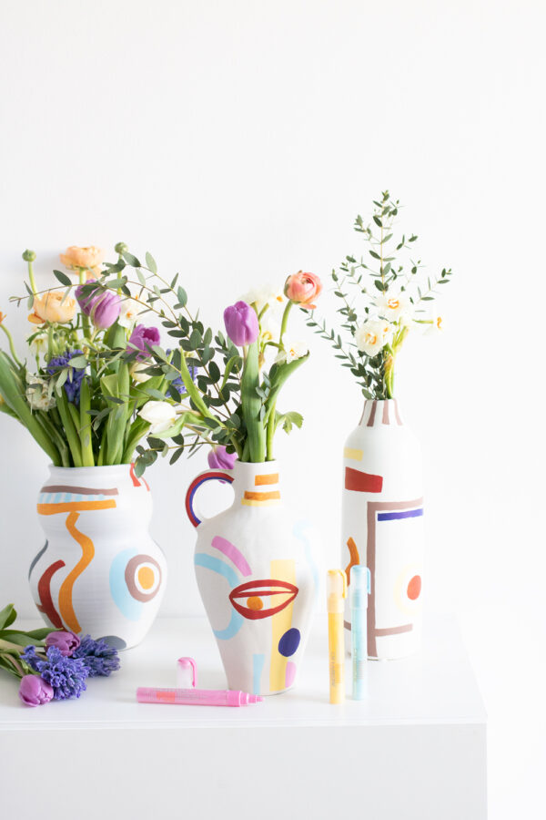The marker and vase project – Redesigning vases with markers and color